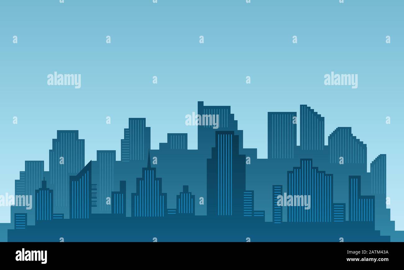 Panorama view modern buildings Stock Vector Images - Alamy