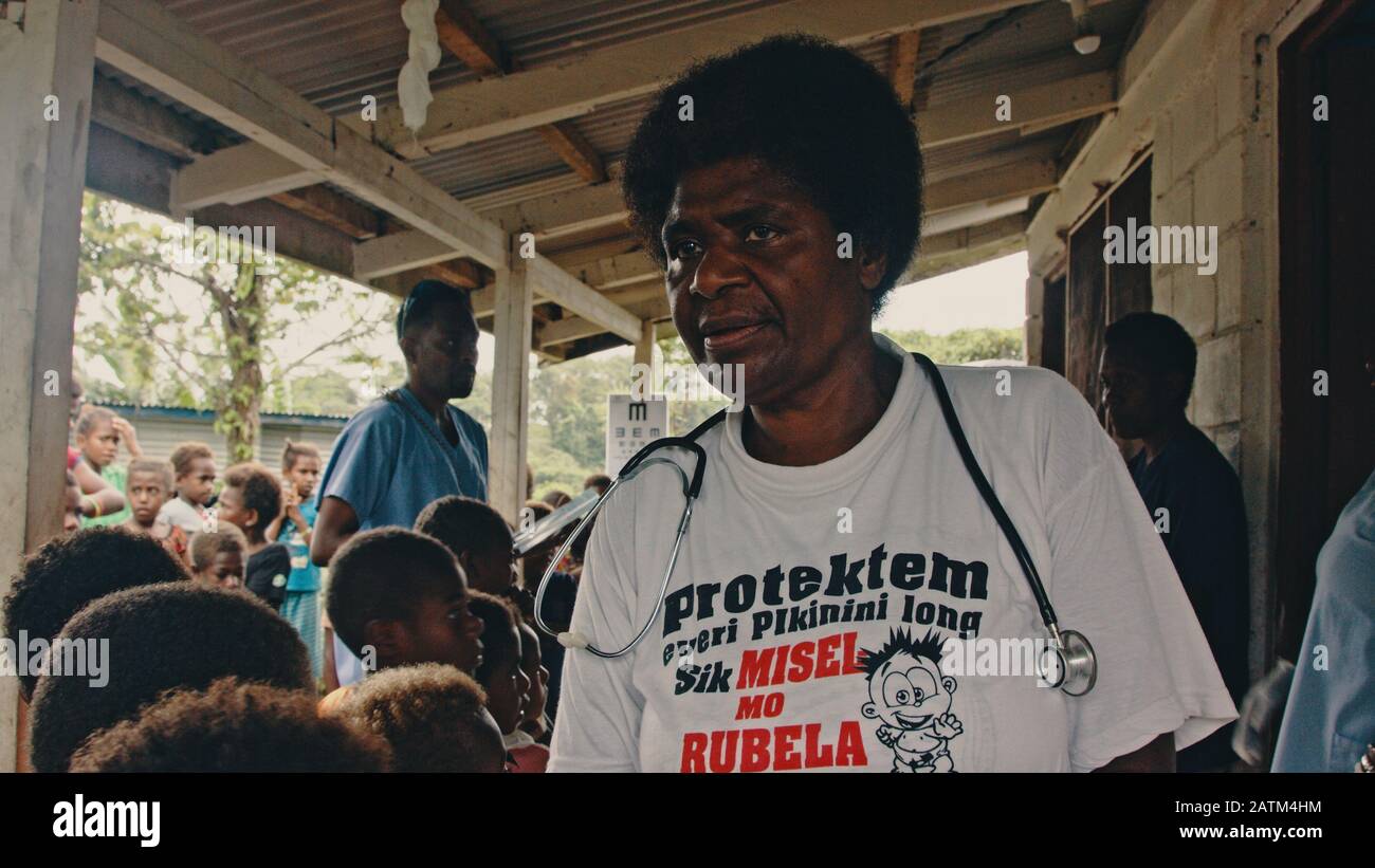 Melsisi, Pentecost Island / Vanuatu - May 10 2019: black female woman ...