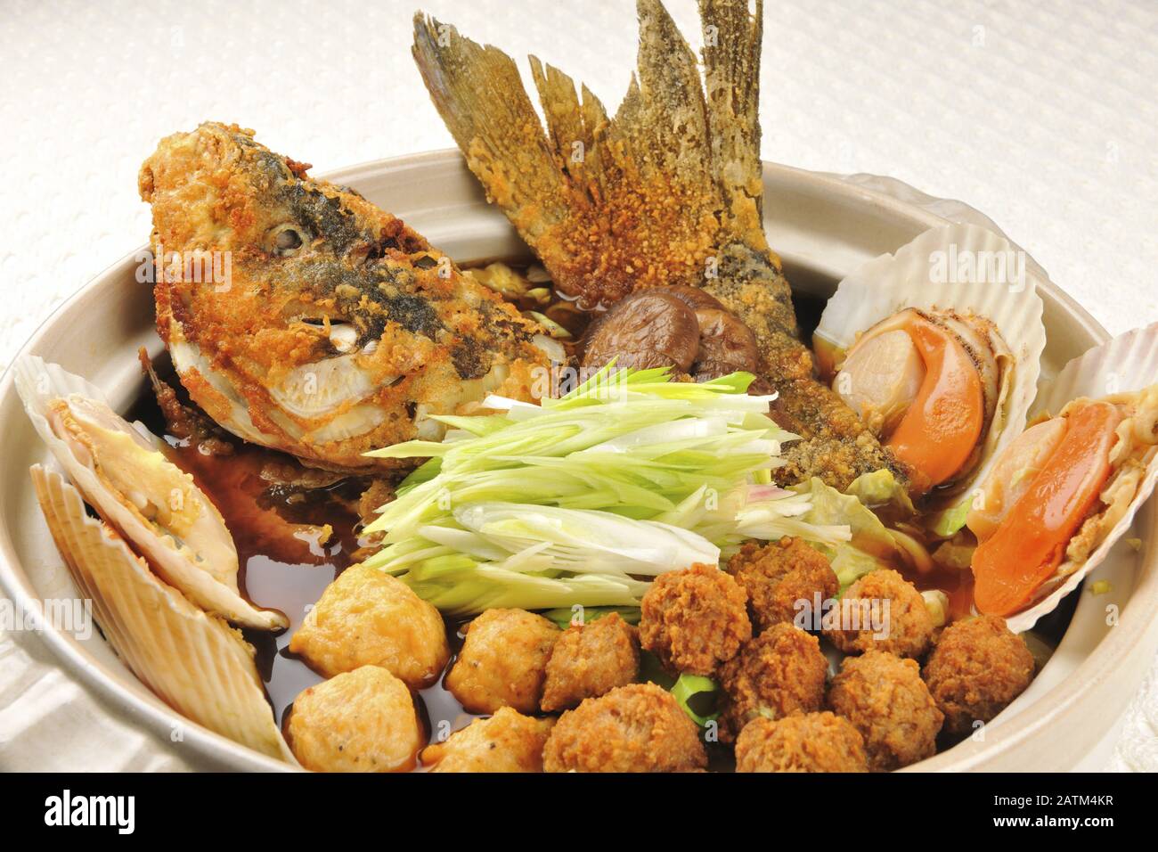 Food portrait of Bighead hot pot Stock Photo - Alamy