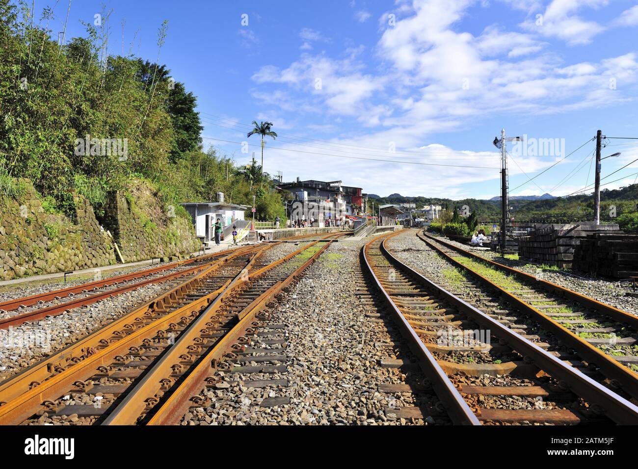 Scenic shot of Shifen Station Pingxi District Stock Photo - Alamy