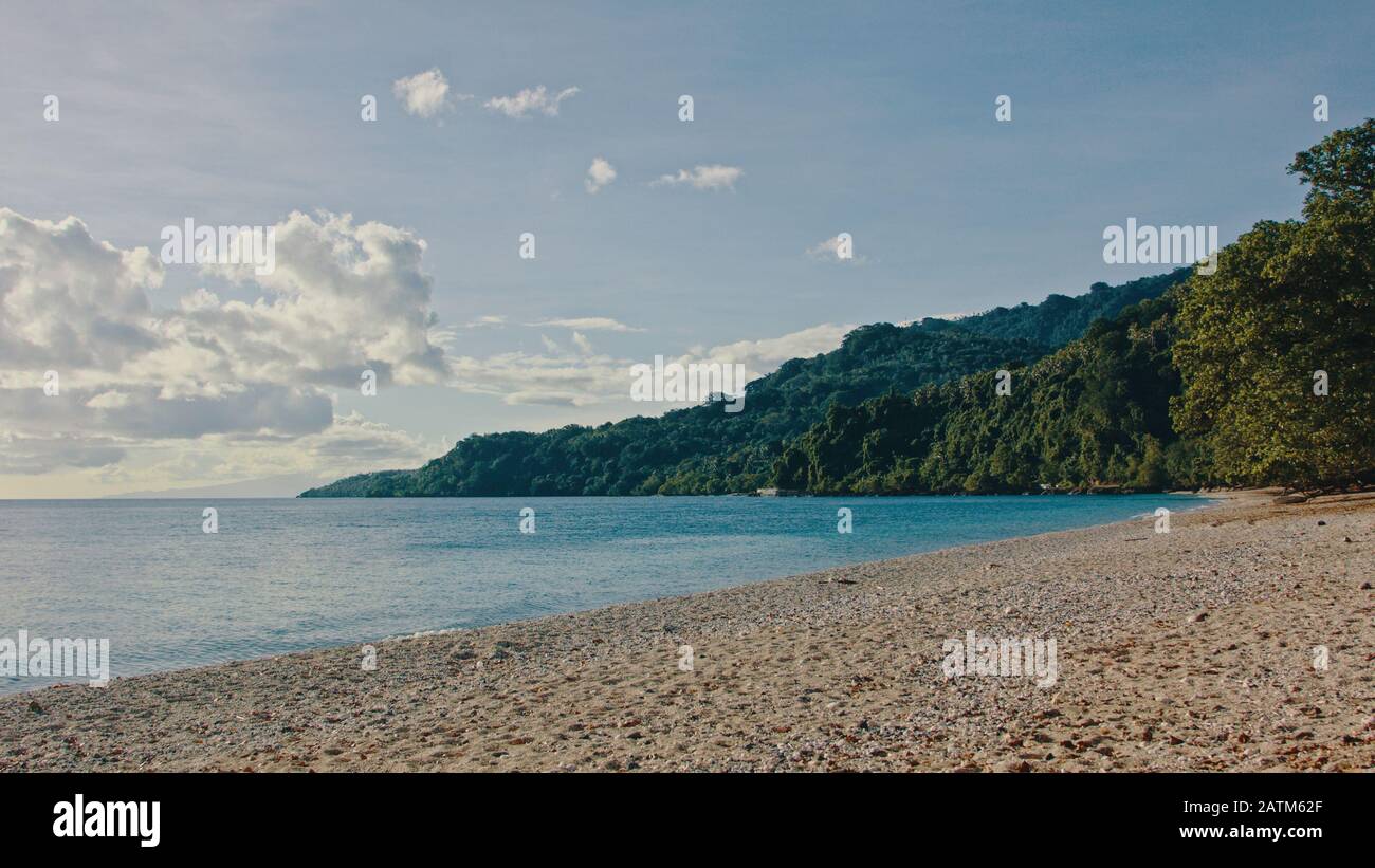 beautiful cinematic landscape of the remote and isolated southern ...