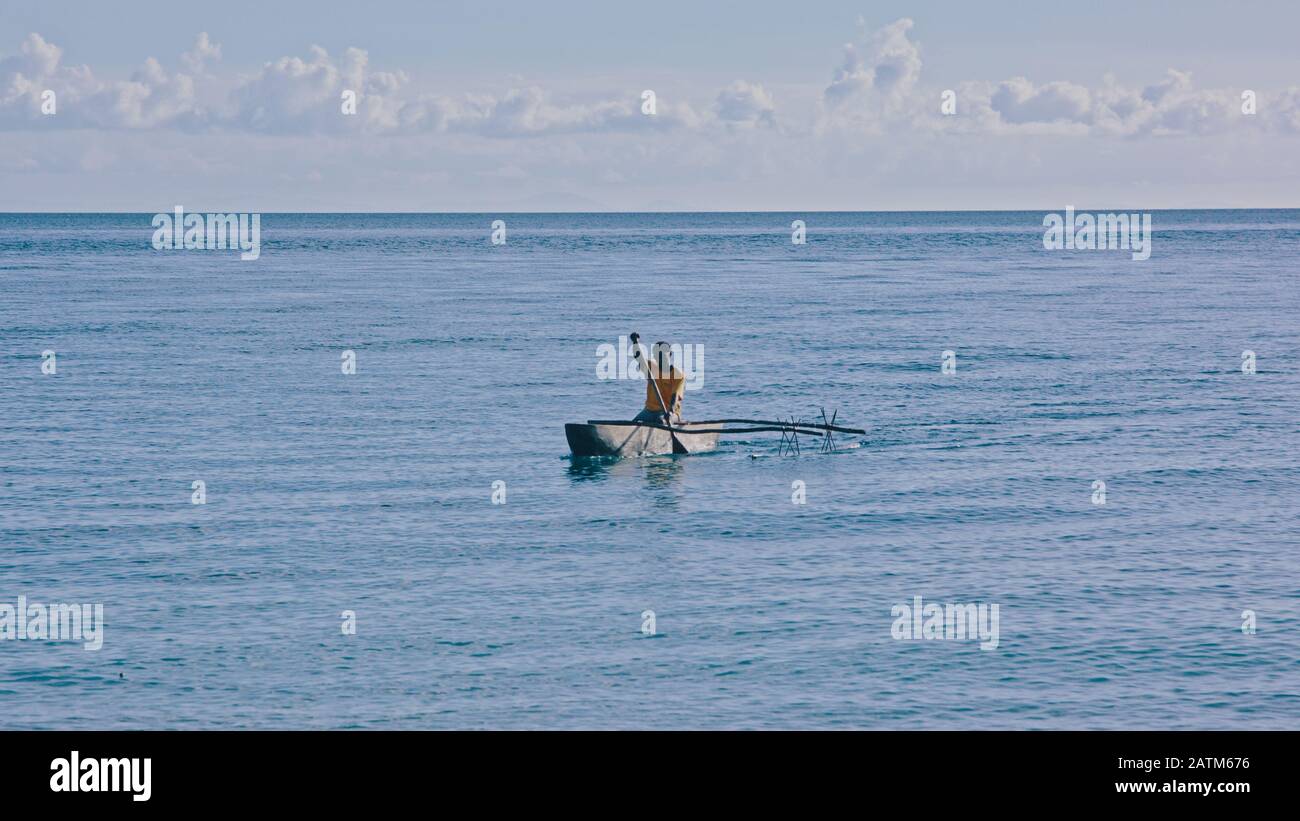 Melsisi, Pentecost Island / Vanuatu - May 10 2019: cinematic landscape ...