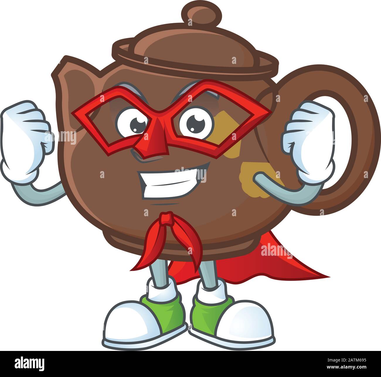 Smiley mascot of teapot dressed as a Super hero Stock Vector Image ...