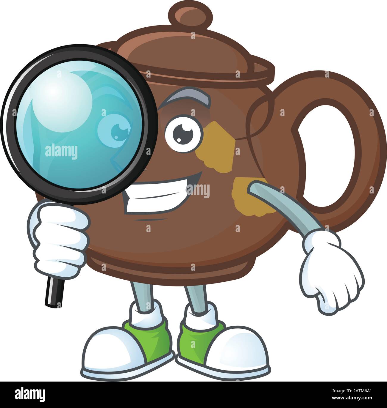 Smart One eye teapot Detective character style Stock Vector Image & Art ...