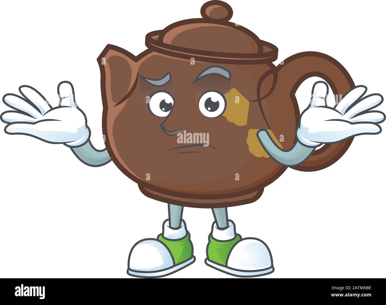 Super Funny Grinning teapot mascot cartoon style Stock Vector Image ...