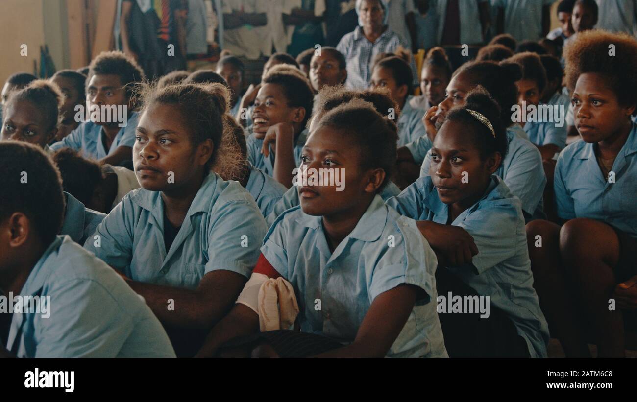 Melsisi, Pentecost Island / Vanuatu - May 10 2019: young village kids ...
