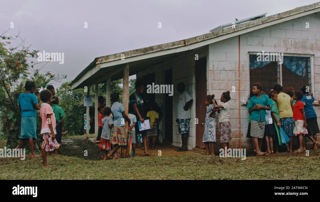 Melsisi, Pentecost Island / Vanuatu - May 10 2019: local people ...