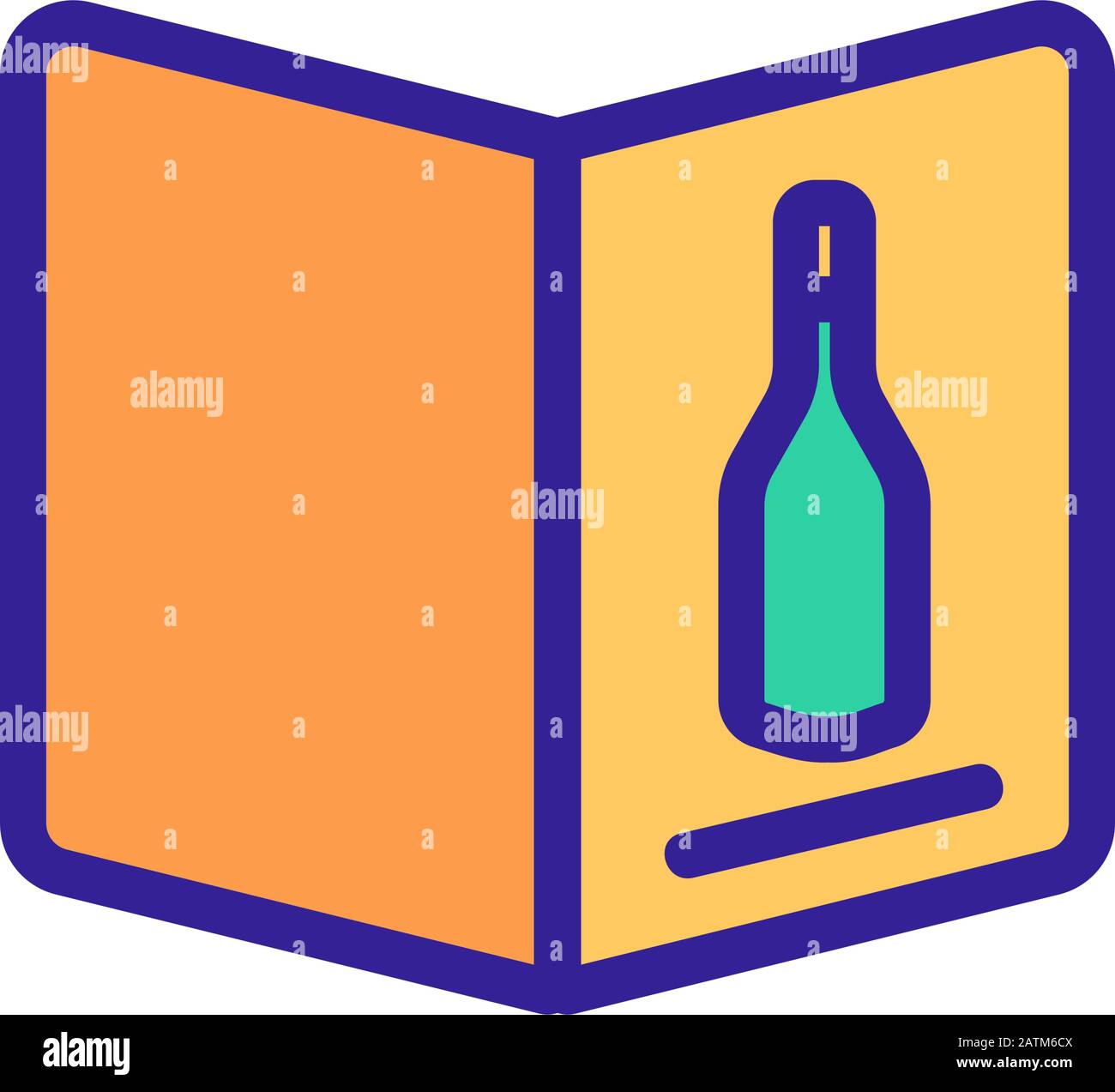 Wine list icon vector. Isolated contour symbol illustration Stock ...