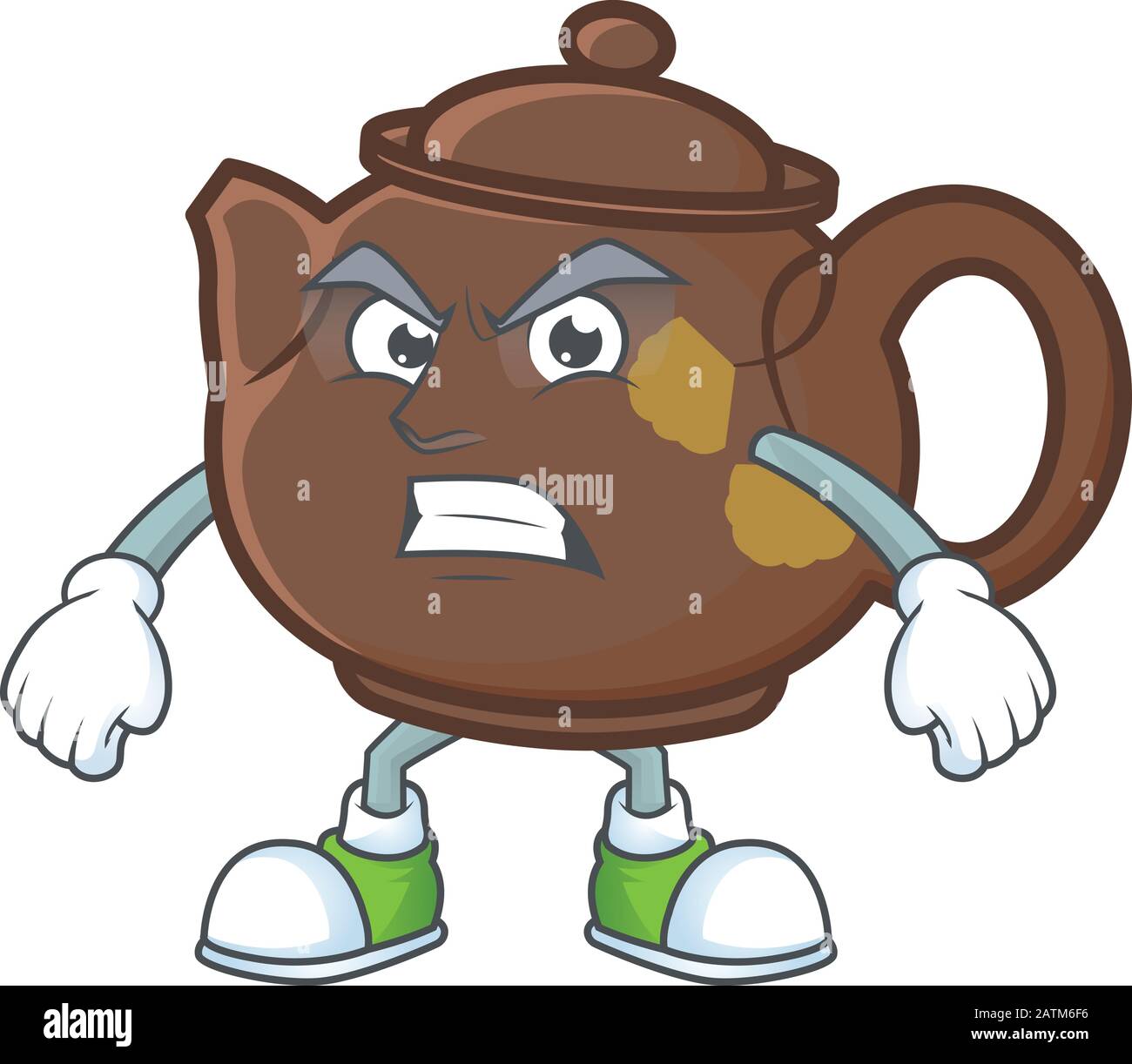 cartoon character of teapot with angry face Stock Vector Image & Art ...