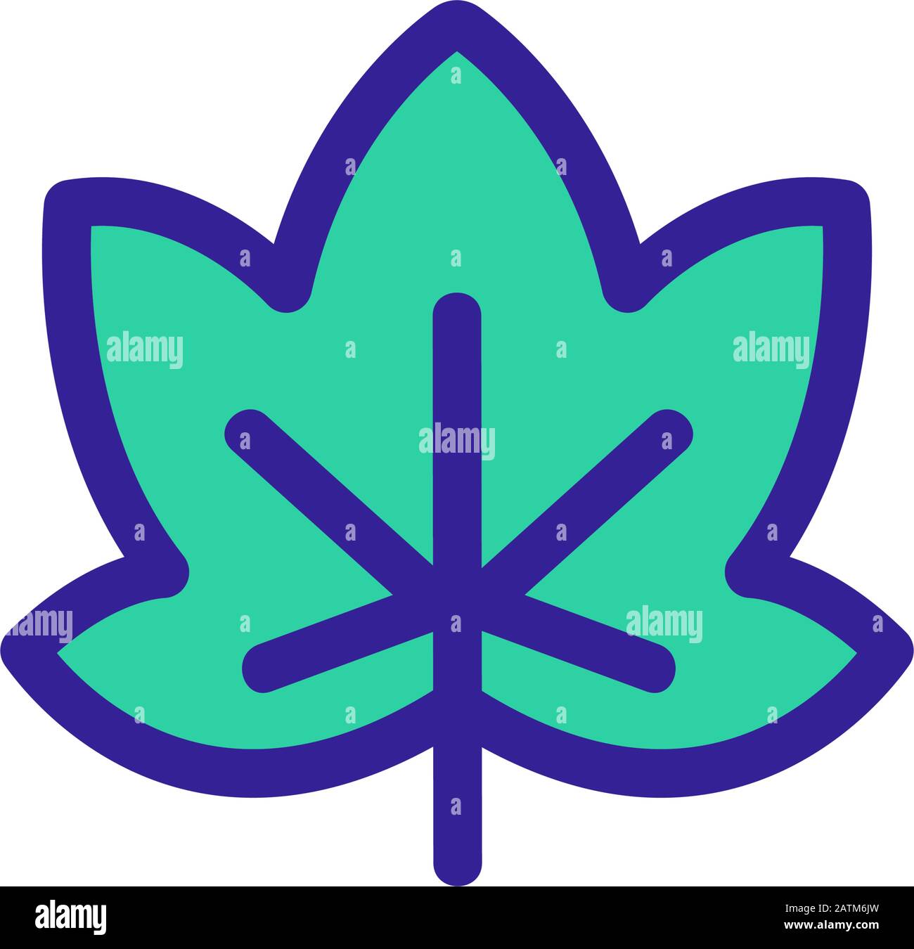 grape leaf icon vector. Isolated contour symbol illustration Stock ...