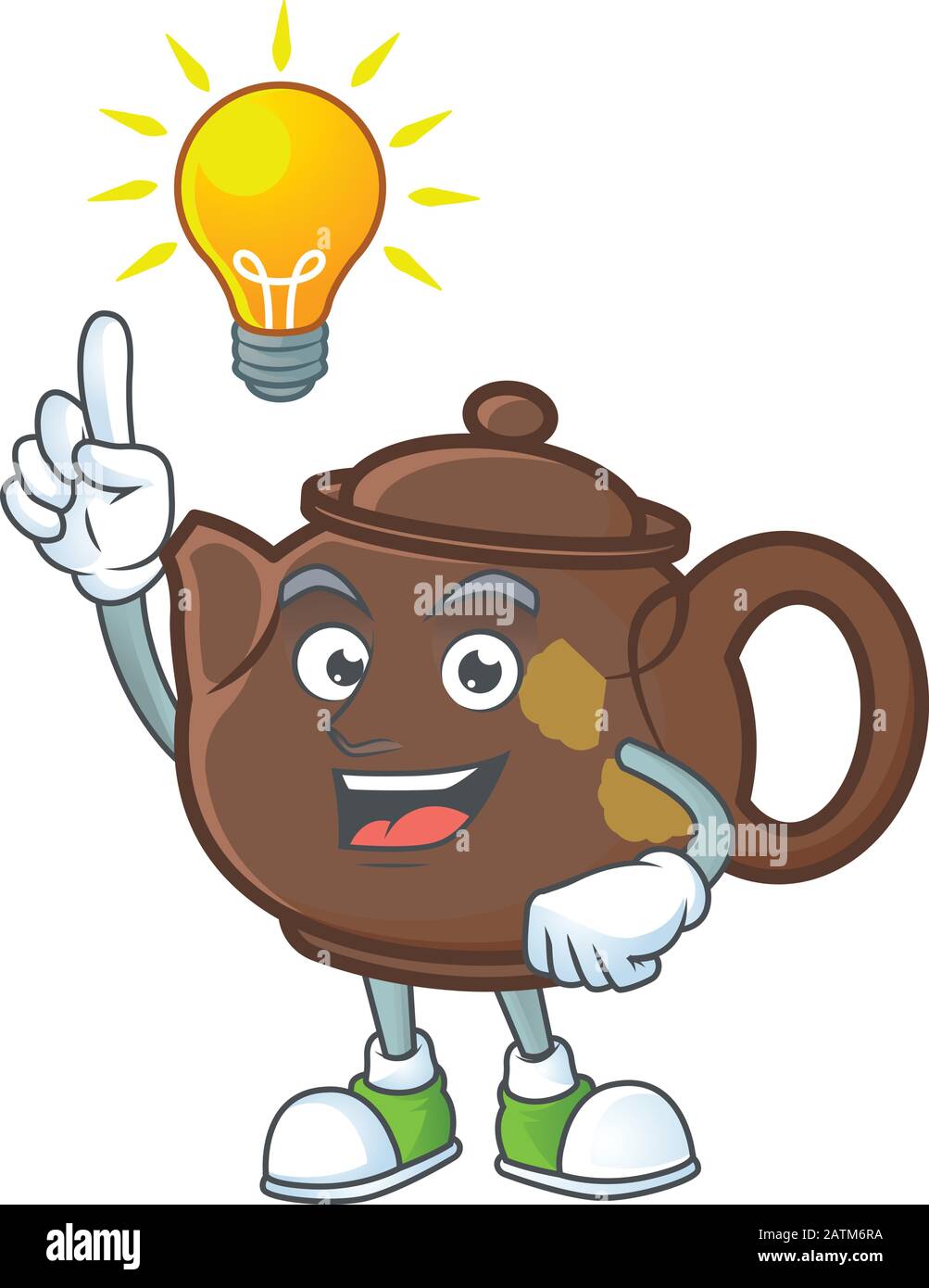 Have an idea gesture of teapot cartoon character design Stock Vector ...