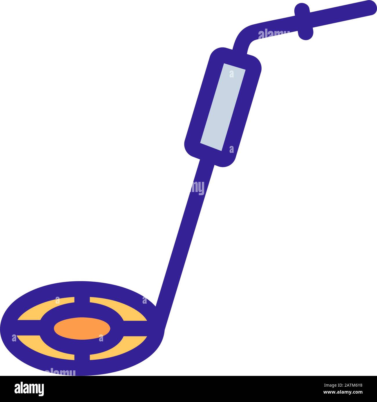 metal detector icon vector. Isolated contour symbol illustration Stock ...