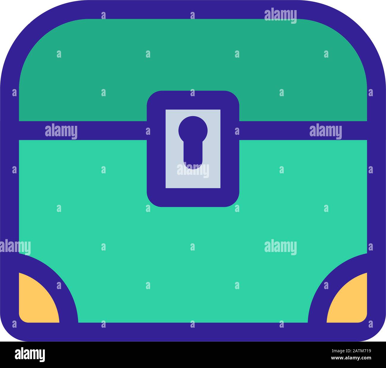 historic chest icon vector. Isolated contour symbol illustration Stock ...