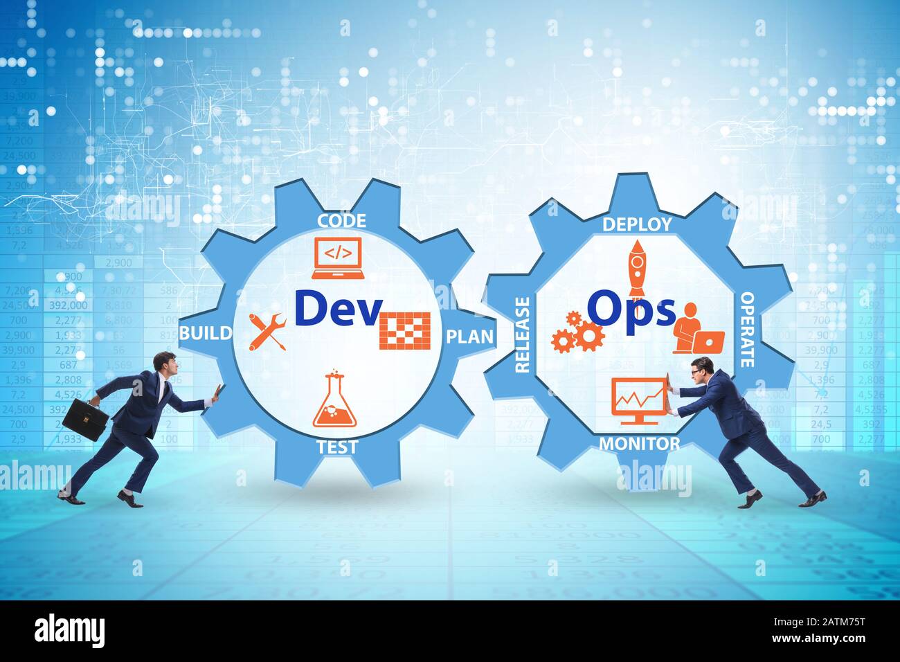 The devops software development it concept Stock Photo - Alamy