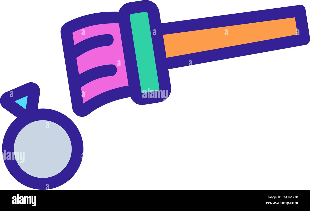 Rings of brush icon vector. Isolated contour symbol illustration Stock ...