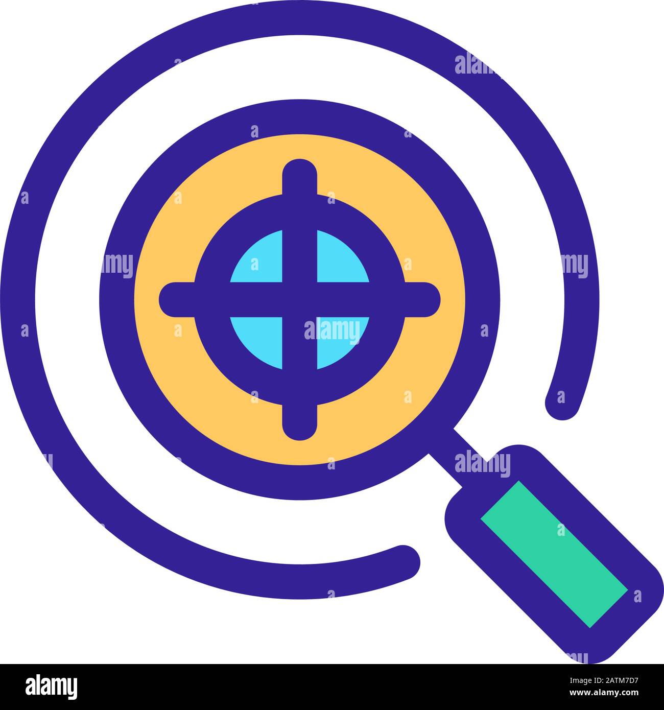 Target icon vector. Isolated contour symbol illustration Stock Vector ...