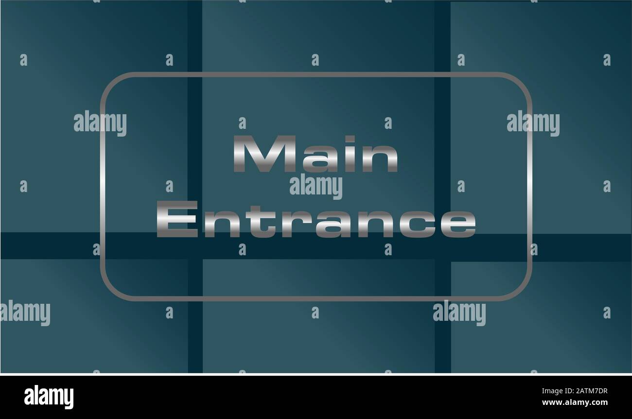 Main entrance sign Stock Photo - Alamy