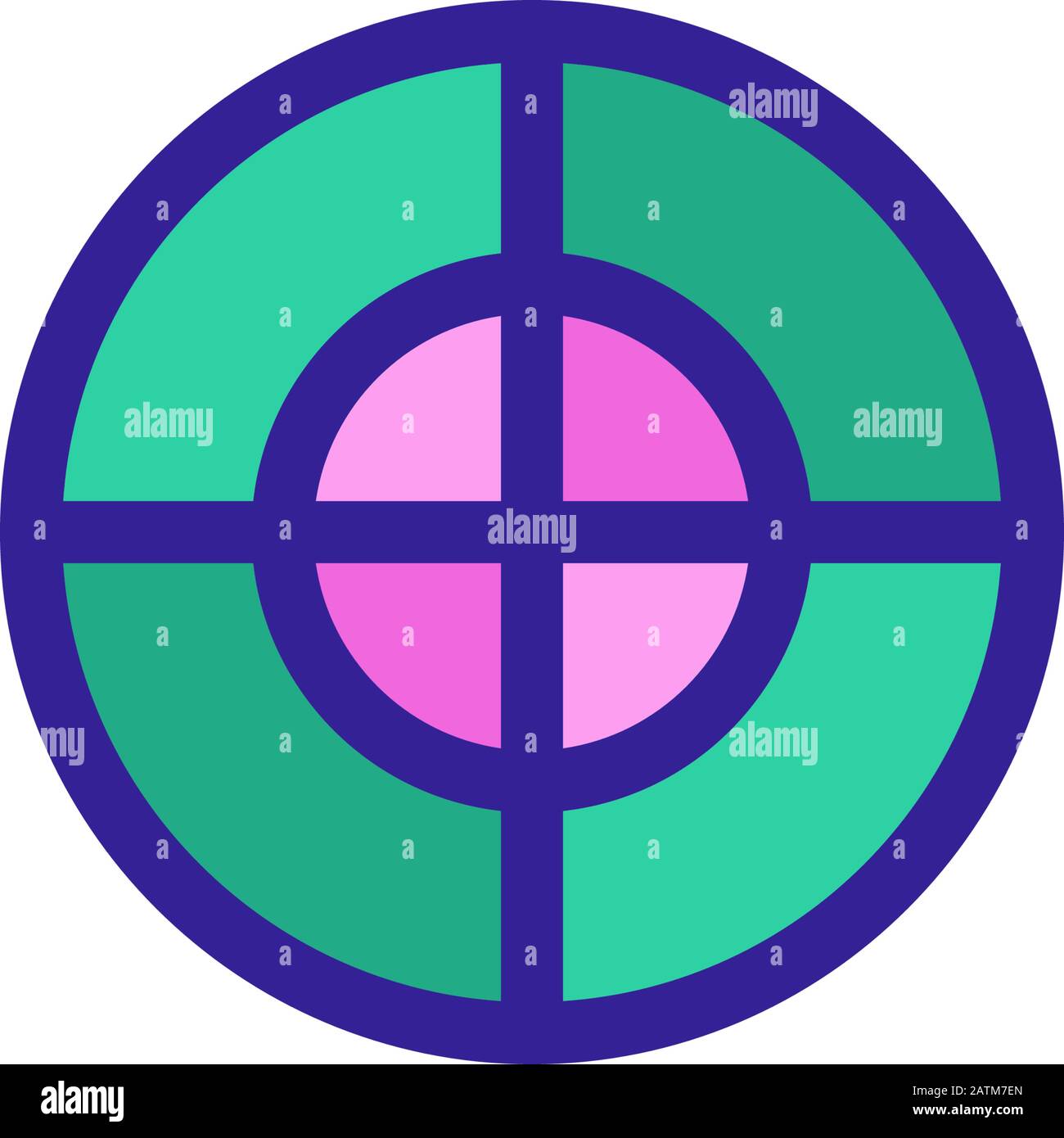 Target icon vector. Isolated contour symbol illustration Stock Vector ...