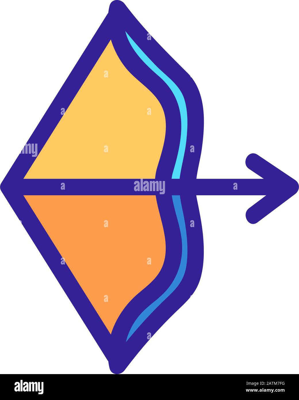 Arrow icon vector. Isolated contour symbol illustration Stock Vector ...