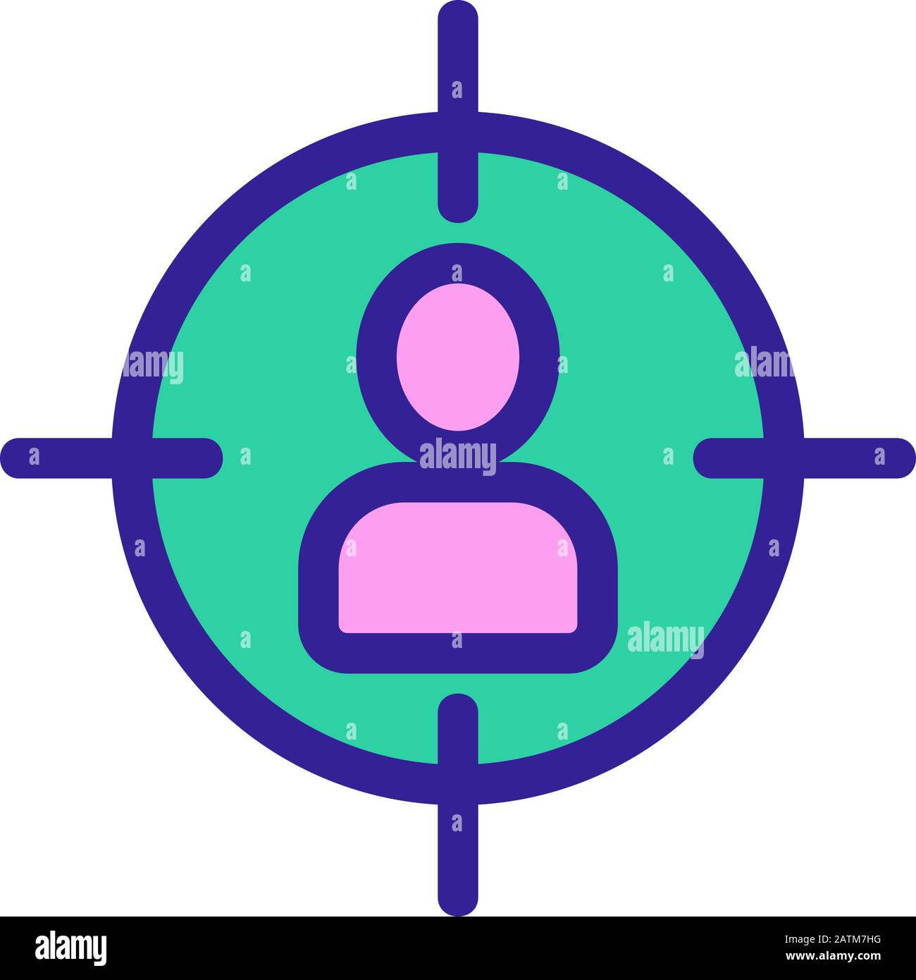 man at gunpoint icon vector. Isolated contour symbol illustration Stock ...