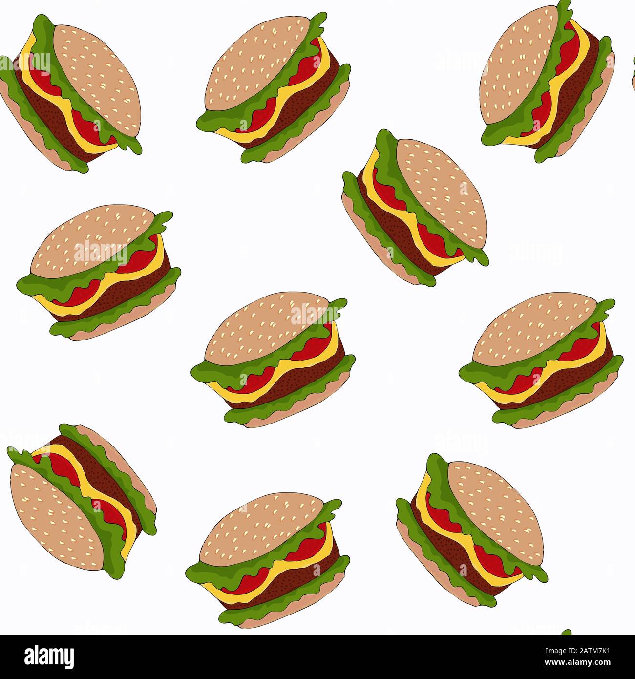 Abstract pattern seamless with hamburger. It is located in swatch menu ...