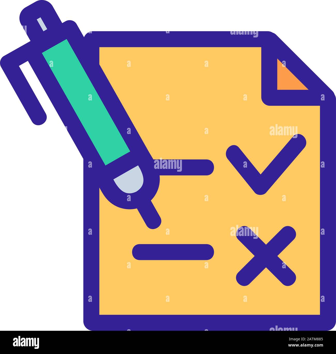 questionnaire icon vector. Isolated contour symbol illustration Stock ...