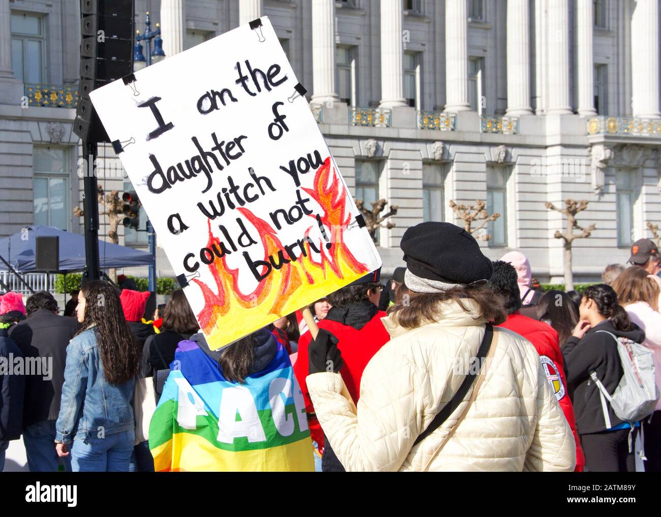 San Francisco, CA - Jan 18, 2020: Unidentified participants in the ...