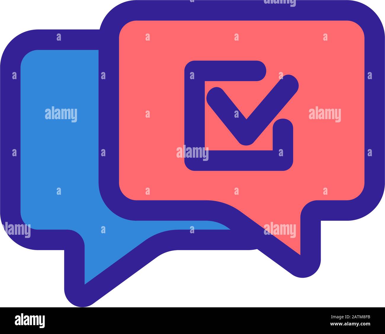 message approved icon vector. Isolated contour symbol illustration ...