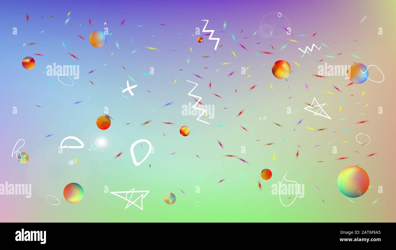 Minimal colorific illustration idea. Pristine space fantasy. Background ...