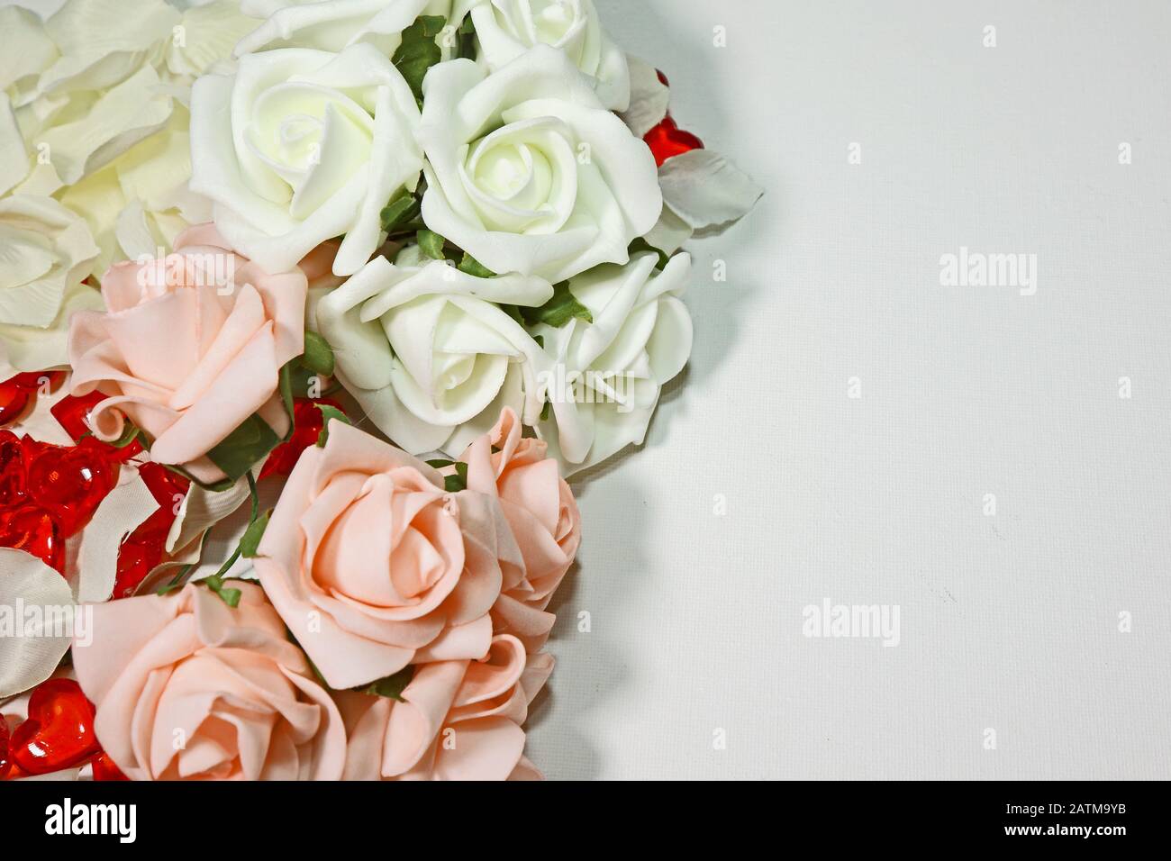 Pink and white with a bit of red Stock Photo - Alamy