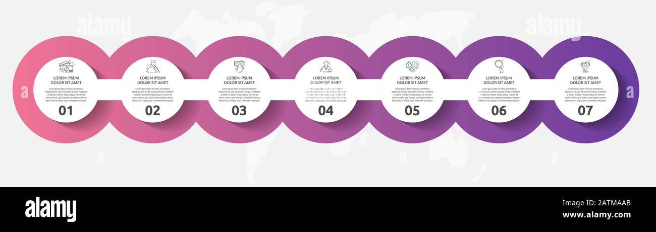 Vector template circle infographics. Business concept with 7 options ...
