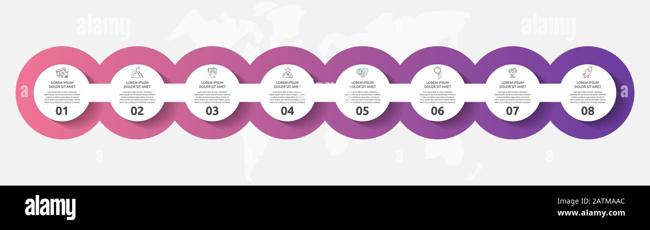 Vector template circle infographics. Business concept with 8 options ...
