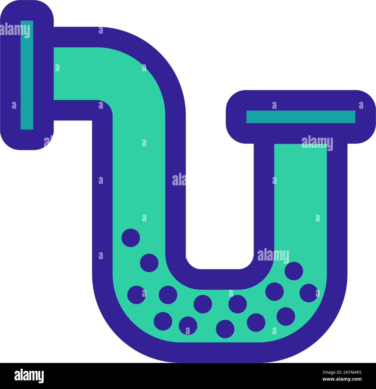 clog in the tube icon vector. Isolated contour symbol illustration ...