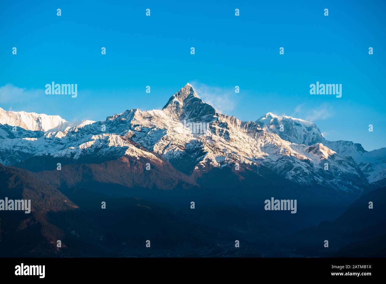 Machapuchare sunrise view in Dhampus Pokhara Nepal Stock Photo - Alamy