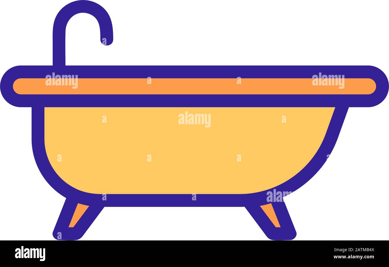 Bath icon vector. Isolated contour symbol illustration Stock Vector ...