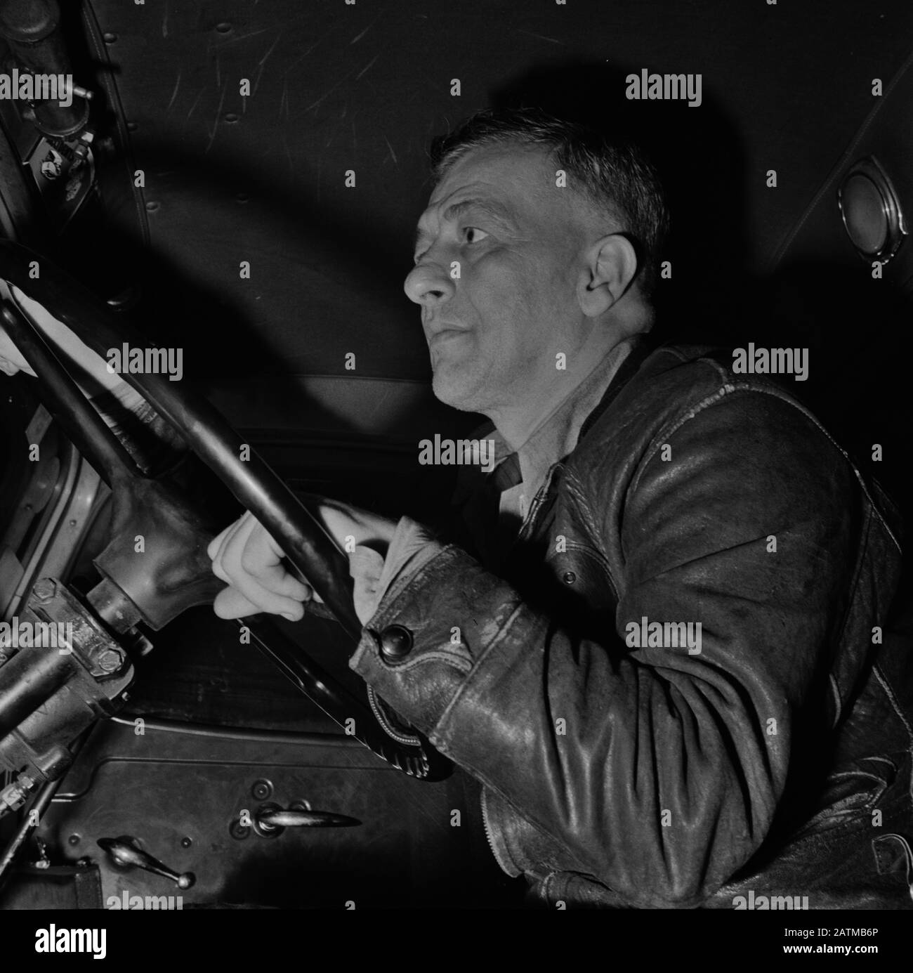 American truck on highway Black and White Stock Photos & Images - Alamy