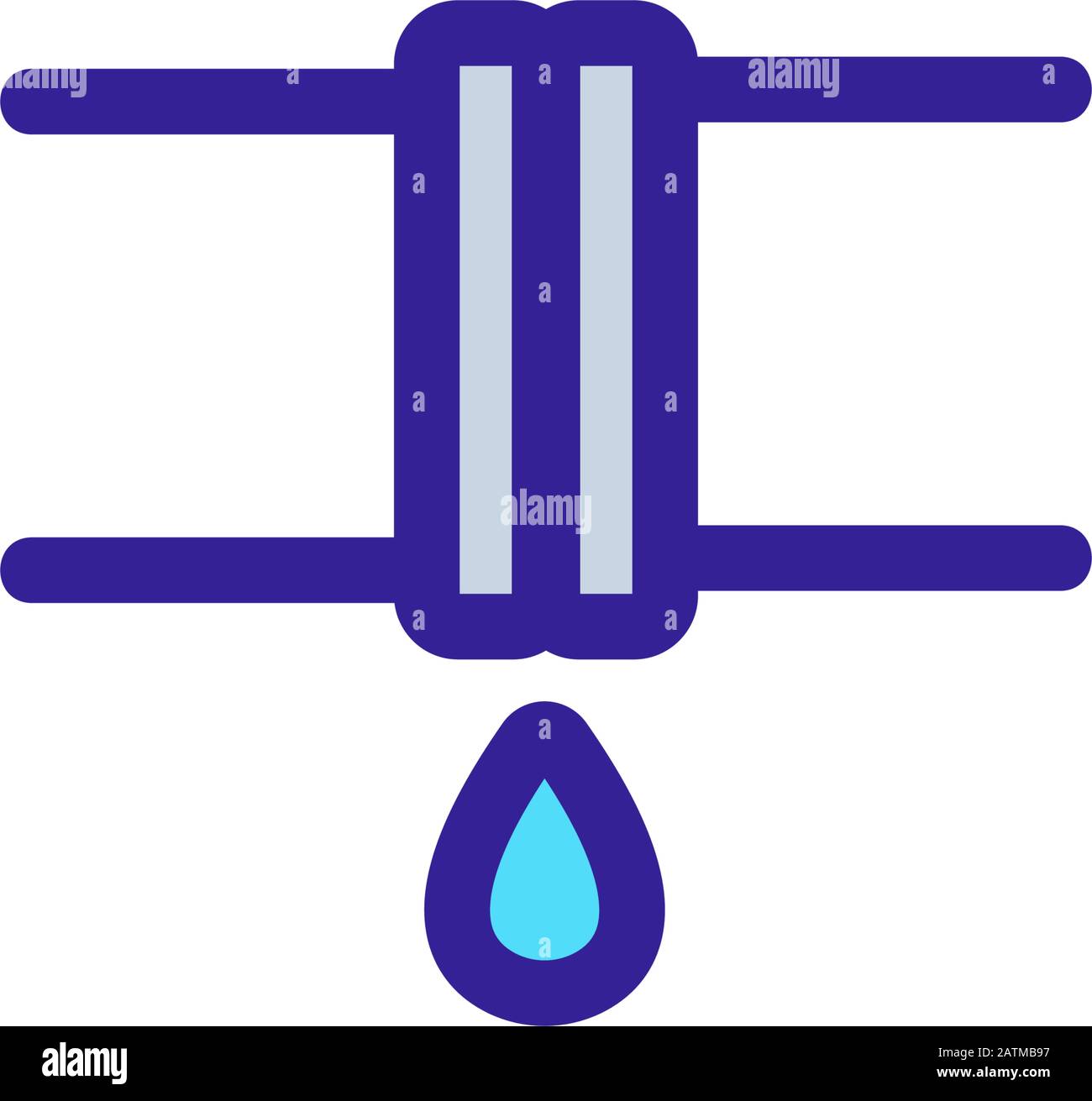 pipe icon vector. Isolated contour symbol illustration Stock Vector ...