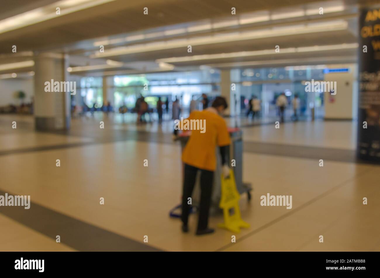 Blurred airport terminal building background Stock Photo - Alamy