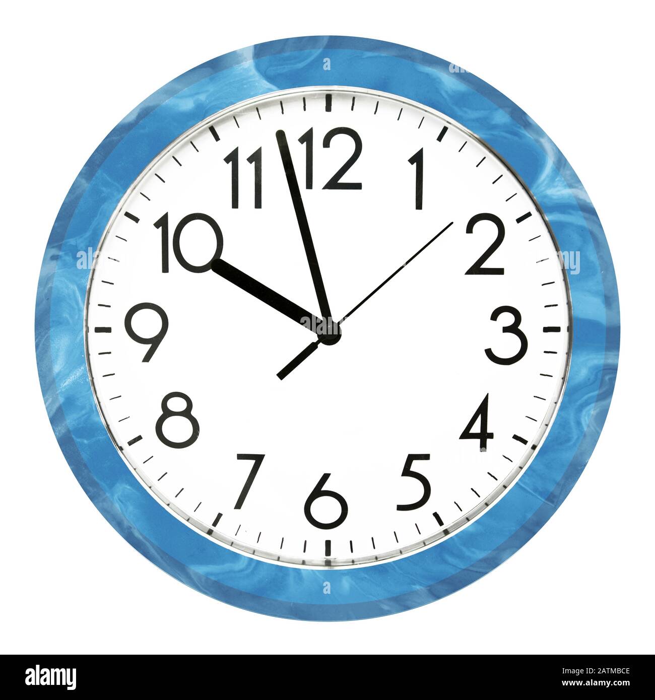 Blue wall clock. Isolated on white background. High quality photo Stock ...