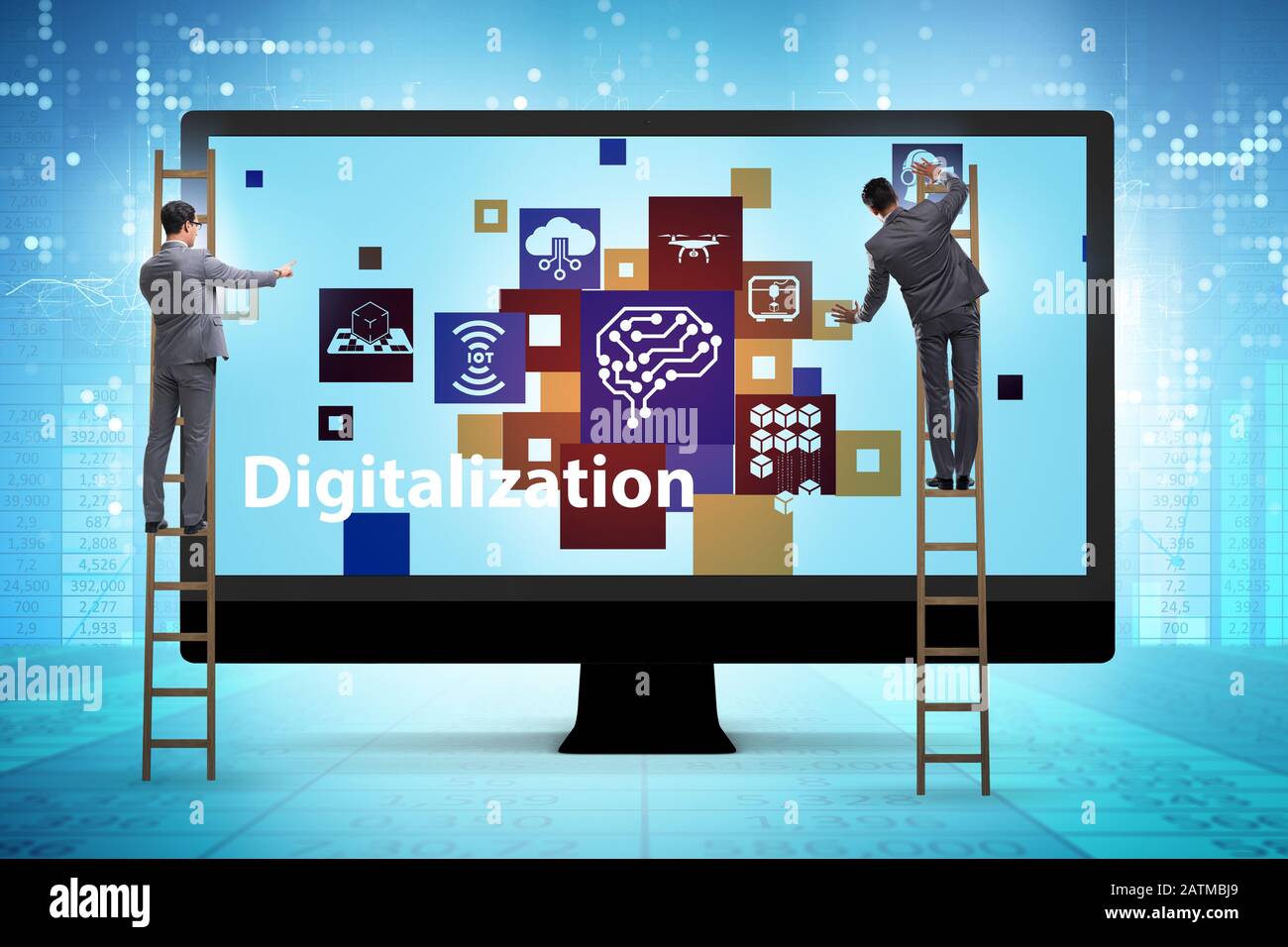 The digital transformation and digitalization technology concept Stock ...