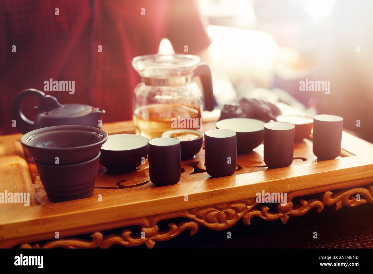 Tea set for tea ceremony. Tea ritual Stock Photo - Alamy