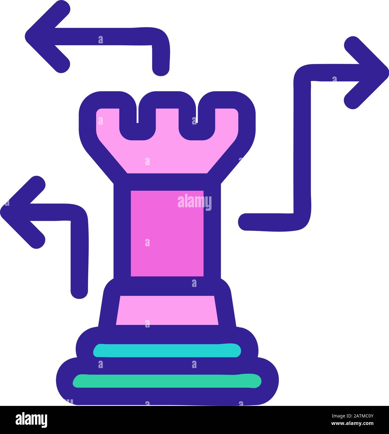 Strategy game icon vector. Isolated contour symbol illustration Stock ...