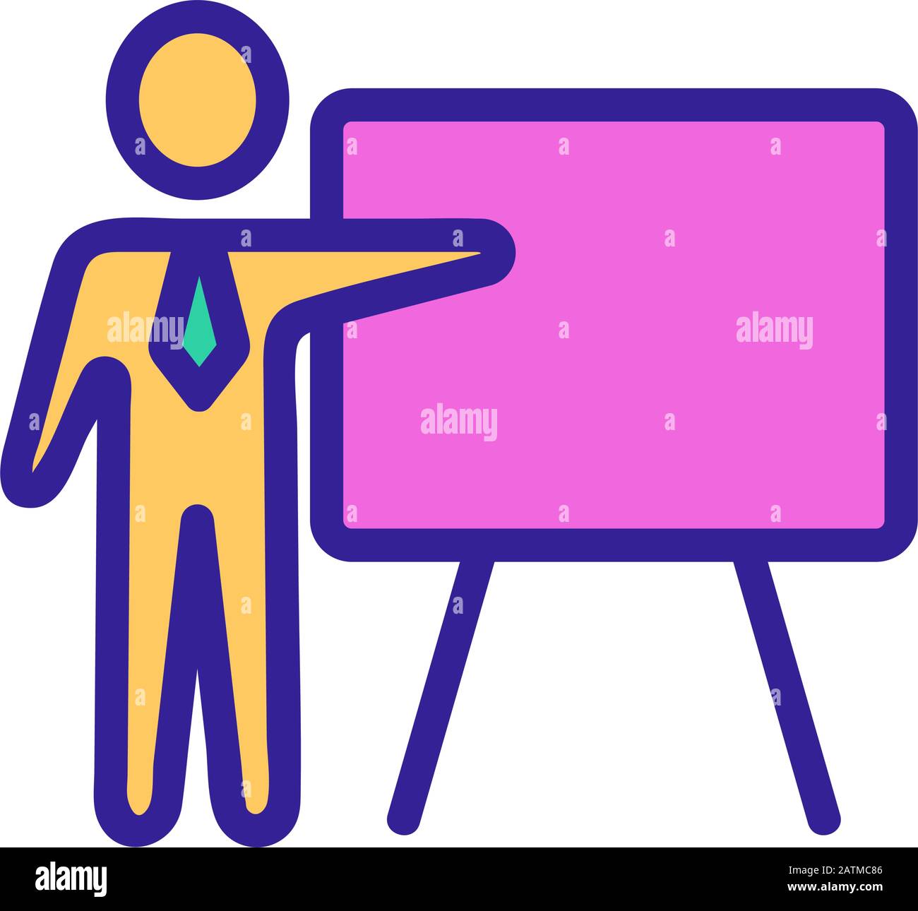 presentation of the vector icon. Isolated contour symbol illustration ...