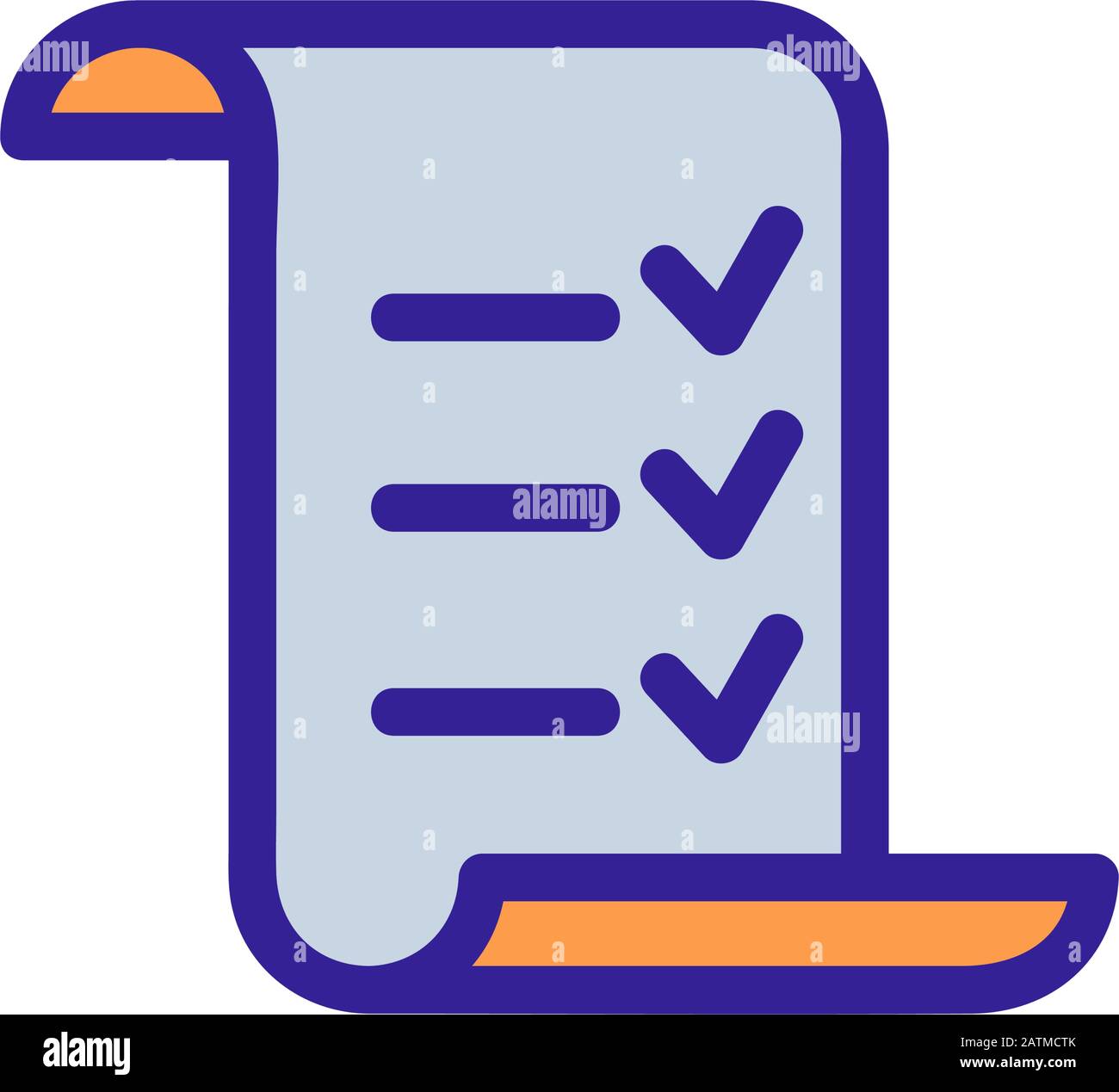 Make a list of the vector icon. Isolated contour symbol illustration ...