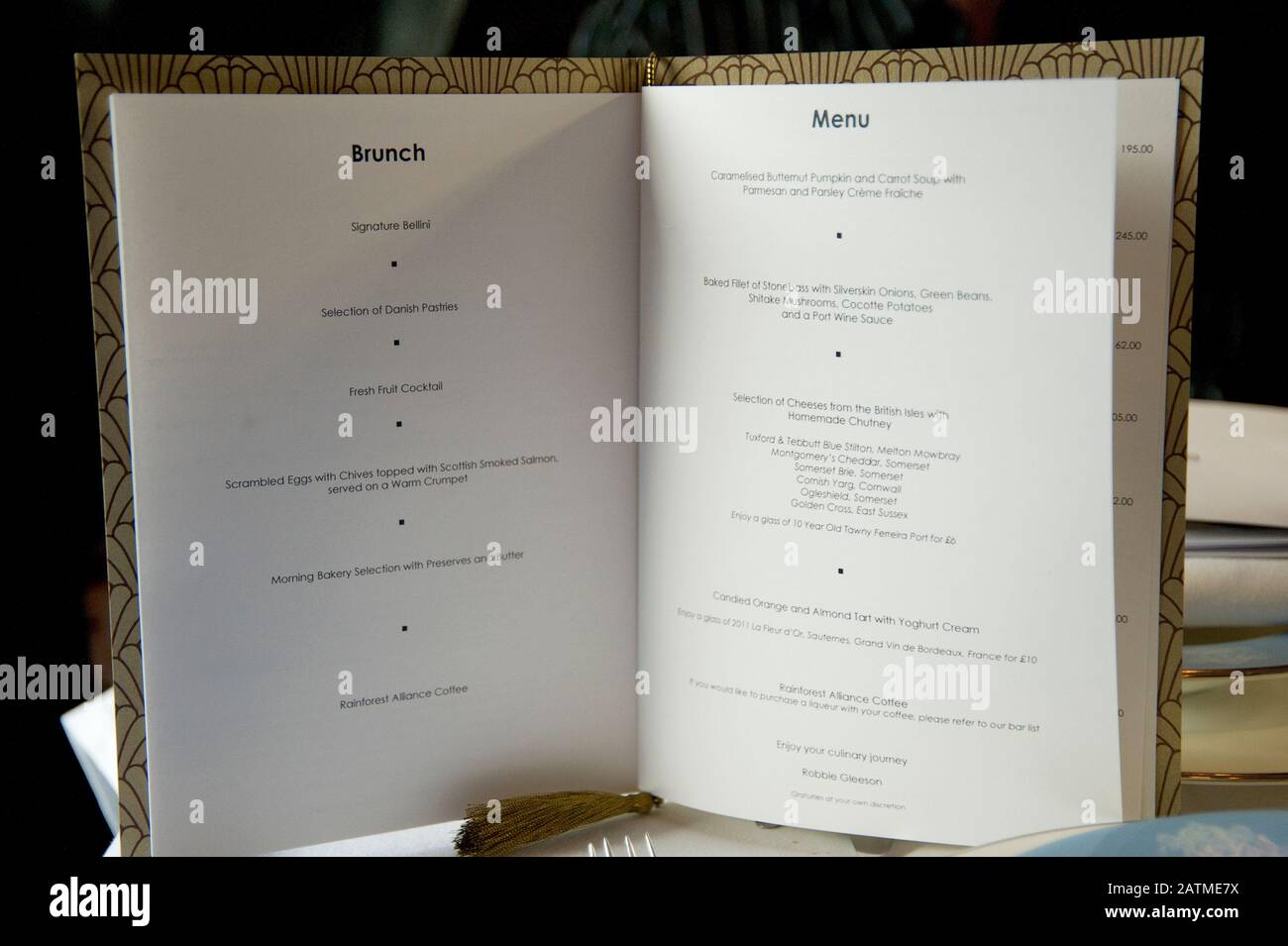 British pullman menu hi-res stock photography and images - Alamy
