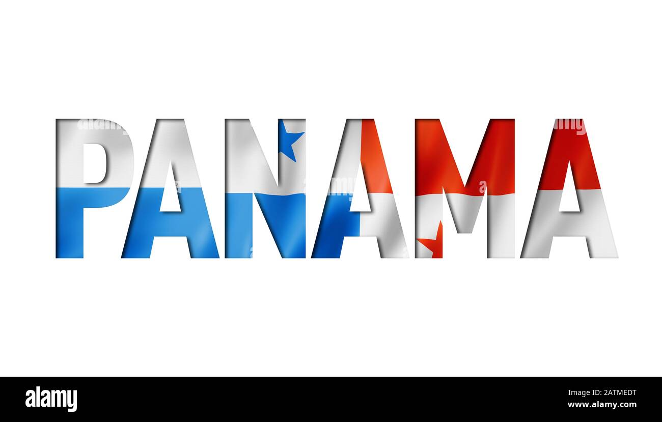 panamanian flag text font. panama symbol background Stock Photo - Alamy