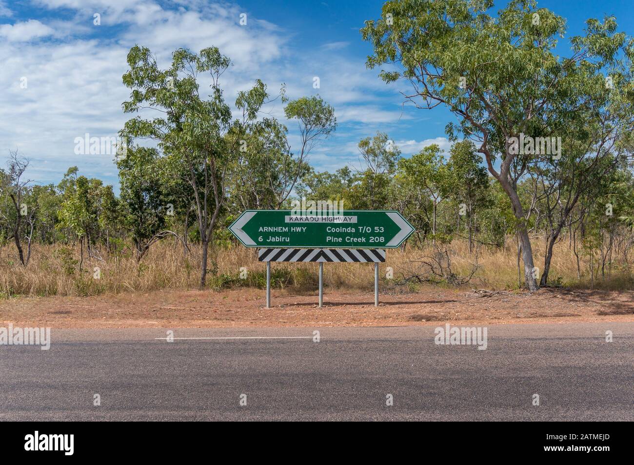 Northern Territory, Australia - June 3, 2019: Road sign on Kakadu ...