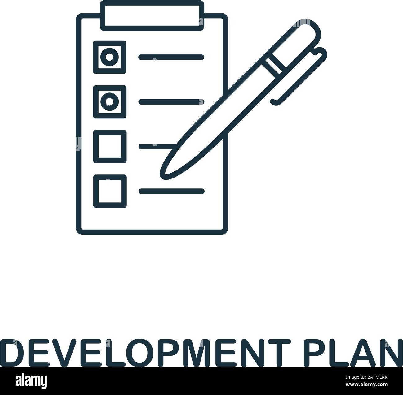 Development Plan Line Icon Thin Design Style From Programmer Icon Collection Simple