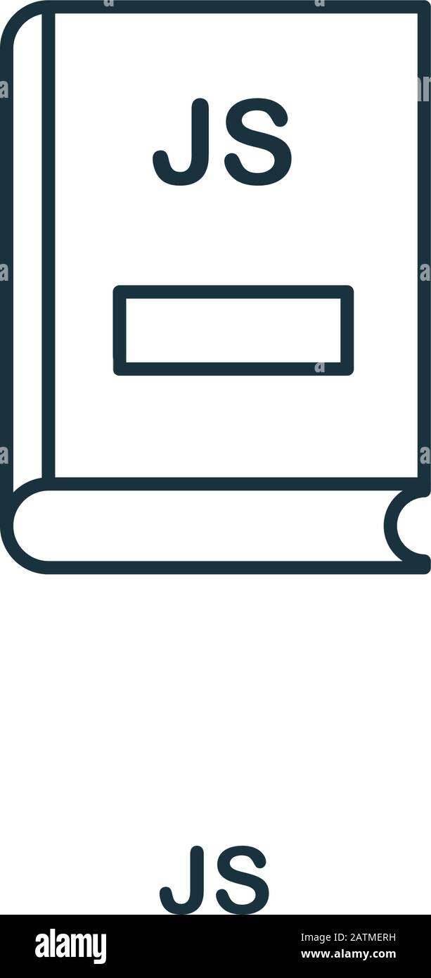 Js Line Icon Thin Design Style From Programmer Icon Collection Simple Js Icon For Infographics