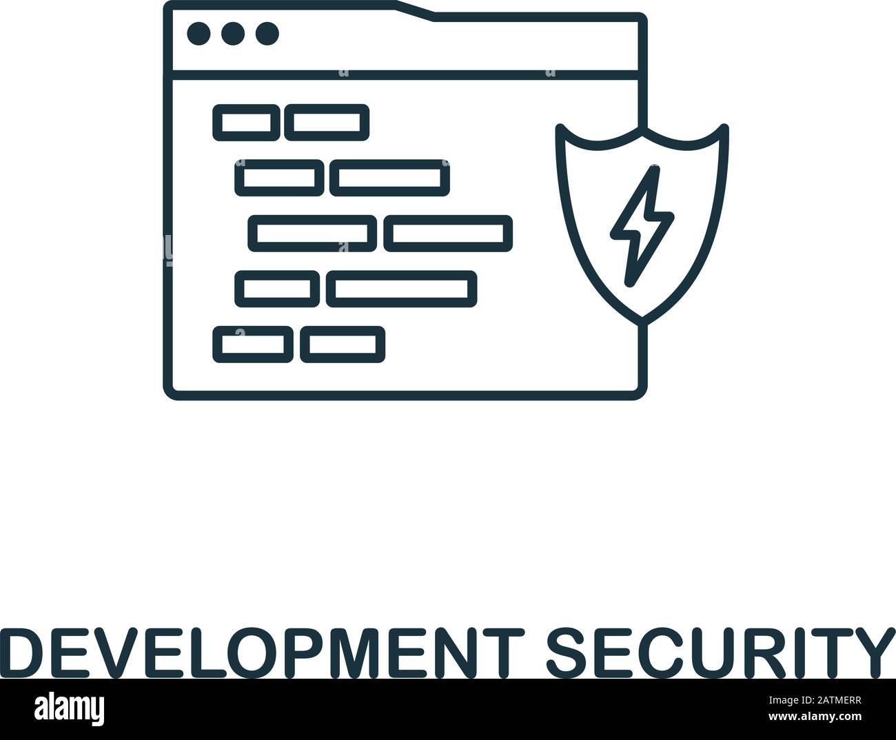 Development Security Line Icon Thin Design Style From Programmer Icon